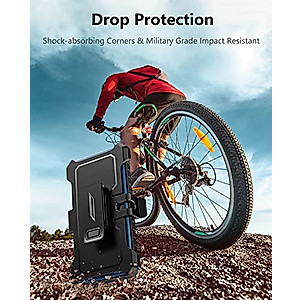 SOiOS for Samsung Galaxy A03s Case: Military Grade Rugged Drop Proof Protection Cases with Kickstand | Heavy Duty Protective Cell Phone Holster Cover | Durable Matte Textured Shockproof TPU Protector