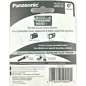 4Pc Size C Panasonic Batteries Super Heavy Duty Power Zinc Carbon