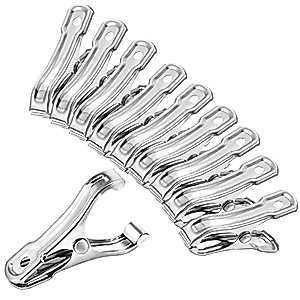 Nagoofun 40 Pack Garden Clips, Row Cover Clips for Netting, Garden Clamps Made of Stainless Steel, Have a Strong Grip to Secure the Plant Covers or Shade Cloth on Garden Hoops or Greenhouse Frame