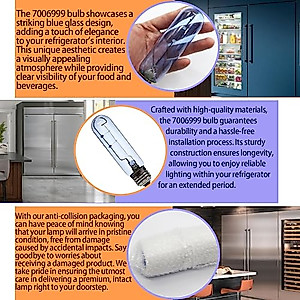 supeiqality 2023 Upgrade 7006999 Blue Glass Lamp Bulb Replacement for E26 40W Freezer Refrigerator Light Bulb Compatible Sub-Zero Refrigerator - 2-Year Warranty（4 Pack）