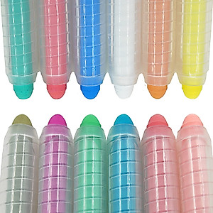 luckyrain Washable Crayons for Kids, 12 Colors Washable Toddler Crayons, Non-Toxic Baby Crayons, Coloring Art Supplies, Gift for Boys and Girls Back to School