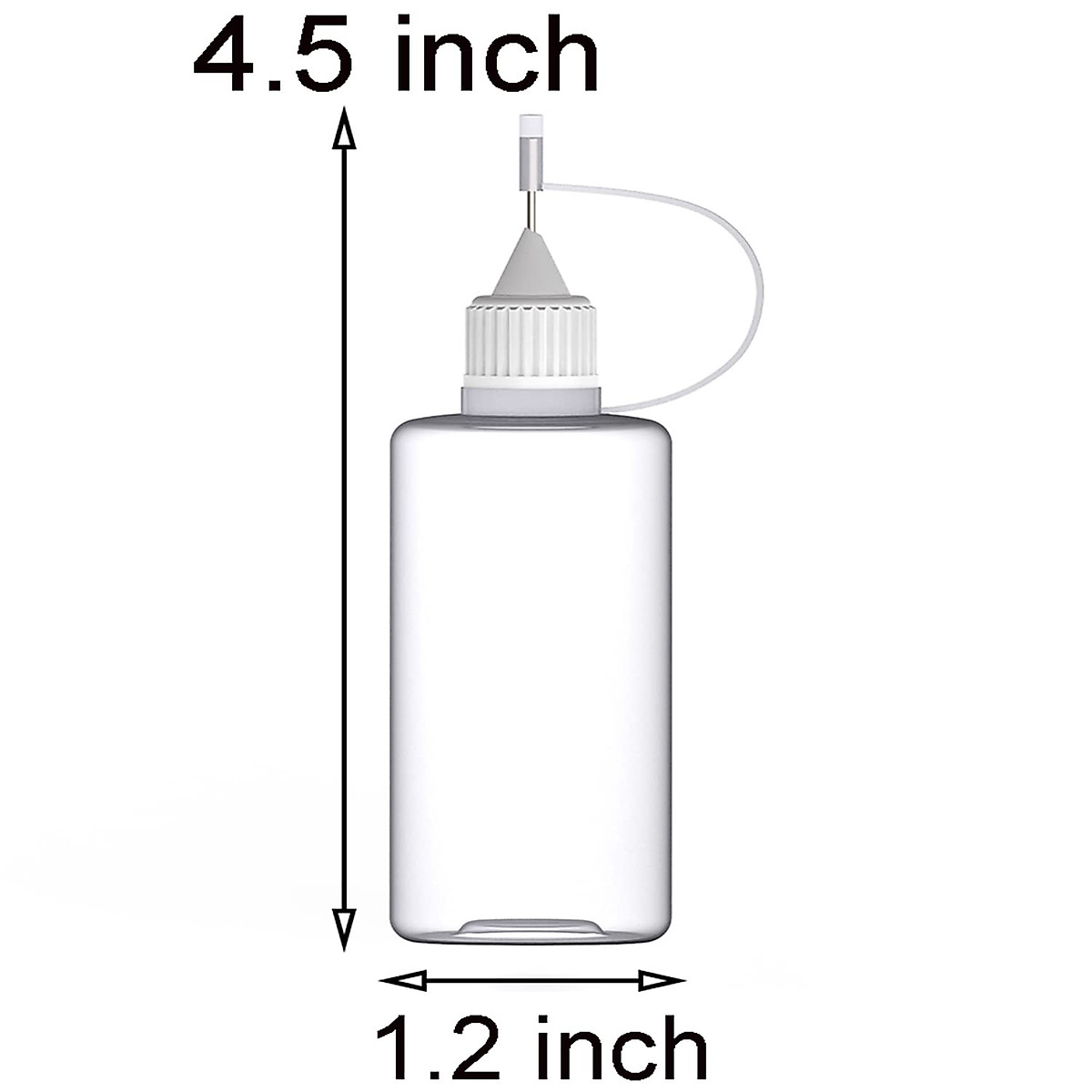 WANBAO 6 Pcs 2 Ounce Needle Tip Glue Bottle, Tip Applicator Bottle, for Glue,Liquid,Oil, DIY crafts Etc, Multi-Color.