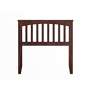 AFI, Mission Twin Solid Wood Headboard with Attachable Charger, Walnut