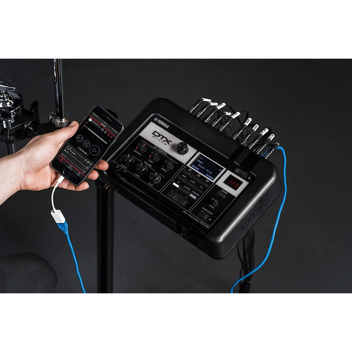 Yamaha DTX8K-M Electronic Drum Set w/Mesh Pads, Black Forest