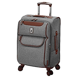 LONDON FOG Westminster Expandable Spinner Grey, 20" Carry On