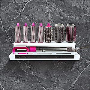 Wall Mounted Dryer Hair Curler Storage Rack Suitable for Dyson Airwrap Bathroom Shelf Hair Care Tool Storage (C)