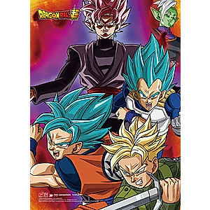 Great Eastern Entertainment Dragon Ball Super: Goku, Vegeta, Trunks, Zamasu and Goku Black Group Wall Scroll, 33 x 44-Inches