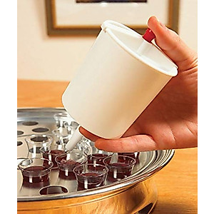 White Plastic Push Button Communion Cup Filler Church Supplies, Fills Up to 25 Cups