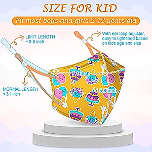 Kids KN95 Masks for Children, 50 Pack 5 Ply KN95 Mask for Kids with Adjustable Earloop, Multicolor Print Children's Mask Breathable Face Masks for Girls Boys