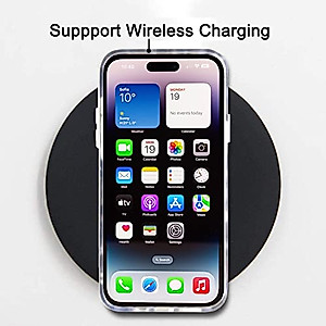 J.west iPhone 14 Pro Case, Luxury Sparkle Clear Leopard Silicone Cover, 6.1 inch Cheetah Design for Girls & Women