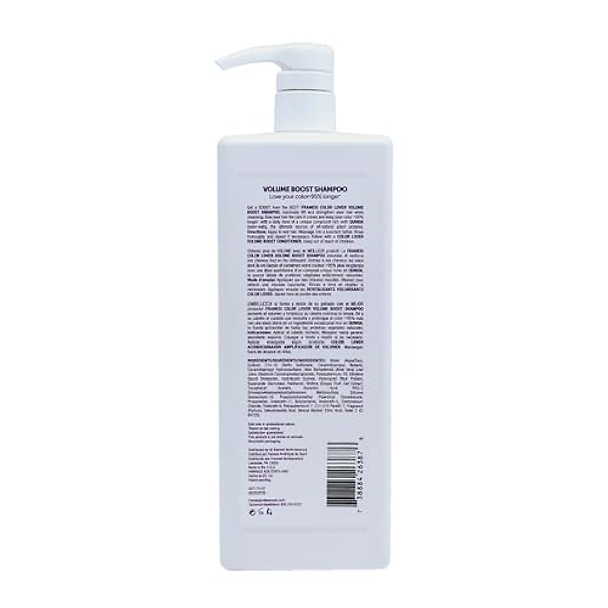 Framesi Color Lover Volume Boost Shampoo, 33.8 fl oz, Sulfate Free Shampoo with Quinoa and Aloe Vera, Color Treated Hair