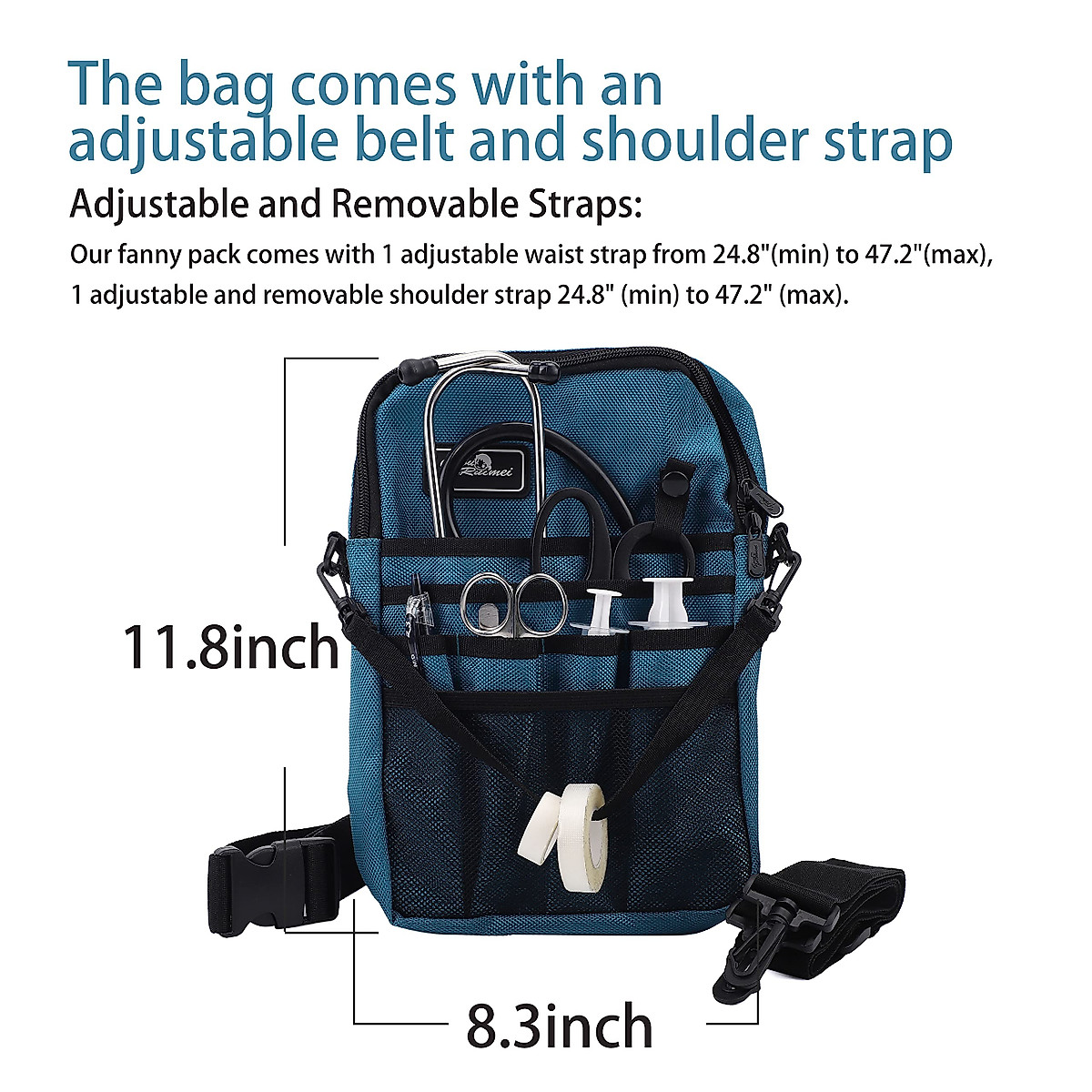 YOURUIMEI Nurse Belt Organizer Pouch,Medical Fanny Pack for Nurses,Nurse Fanny Pack with Stethoscope Holder(YRHS-KB-HLL)