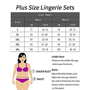 Aranmei Plus Size Lingerie Set for Women High Waisted Bra and Panty Set Sexy Criss-cross Lace Bralette Sets 2 Piece Underwear Black XX-Large
