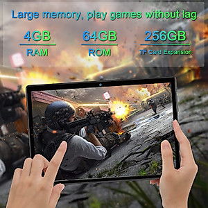 AOYODKG 10 Inch Tablet Android 11 Tablet,Android Tablets 64GB Storage 256GB Expand 4GB RAM Octa-Core 1.8Ghz IPS 1920 * 1200 HD，6000mAh Battery，Bluetooth ，WiFi，7MP Camera Tablet for Adult(Gray)