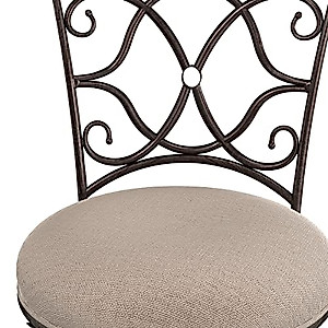 Hillsdale Furniture Vanity Stool Brody Metal, Rubbed Gray