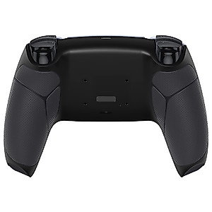 Black Performance Rubberized Grip Redesigned Back Shell for PS5 Controller eXtremerate RISE & RISE4 Remap Kit - Controller & RISE Remap Board NOT Included
