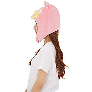 SAZAC Kigurumi Hat - Pokemon - Slowpoke - Cozy Costume Beanie Cap - Adult Size