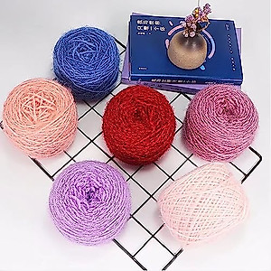 Fuzzy Knitting Yarn Medium Thick Skeins Acrylic Yarn for Knitting and Crocheting Super Soft Lightweight Crochet Yarn Breathable Knitting Fabric for Beginners DIY Craft Projects, 150g/Ball