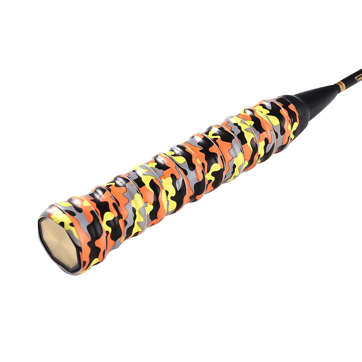 Tennis Badminton Racket Grip, Super Absorbent PU Anti Slip Racket Tennis Overgrips Soft Replacement Grip Tapes, 5 Pcs/ 8 Pcs (8 Pack, Camo Blue+Orange+Green+Pink)