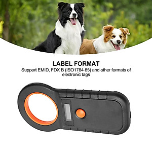 Pet Microchip Scanner 134.2Khz 125Khz EMID FDX B Wired USB 2.4G Bluetooth Handheld Animal Chip Reader (Black)