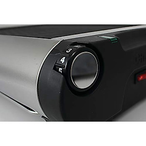 Chef'sChoice 878 Professional Indoor Electric Grill with Removable Nonstick Plate Stainless Steel Drip Tray and Features Adjustable Temperature Control, 1500-Watt, Gray