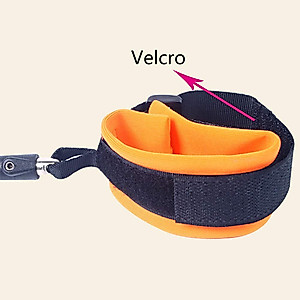1 Pack Child Anti Lost Wrist Link，4.9ft(1.5M) Sturdy Flexible Safety Wristband Leash for Kids and Toddlers (Orange）2019