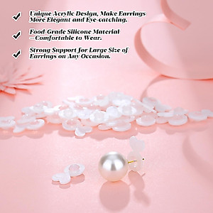 YixNahz Clear Silicone Earring Backs for Heavy Earring Support Backs, 32+200PCS Comfortable Rubber Earring Lifters Backs for Big Studs Earring Backs Replacements for Droopy Ears (32PCS - Love)