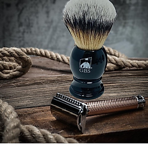 G.B.S Vegan Synthetic Shaving Brush, Black