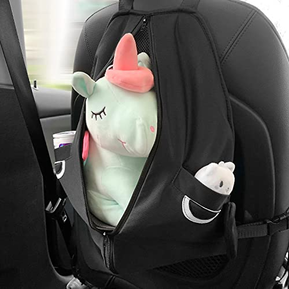 EASICOZI 4 to 1 Foot Rest for Kids or Toddlers Compatible with Car Seat, Portable Car Organizer, Car Seat Protector and Children Travel Bag (Pack of 1)