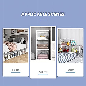 Pellebant Shoe Boxes Clear Plastic Stackable,24 Pack Shoe Storage Boxes Fit up to US Size 14,X-large/White