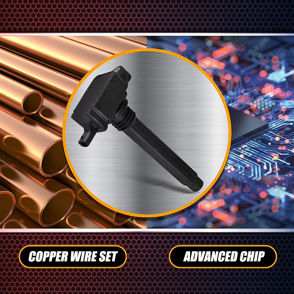 RANSOTO 3.6L V6 Ignition Coil Pack Compatible with 2011-2020 Grand Cherokee Wrangler Chrysler 200 300 Town & Country Dodge Charger Journey Durango Ram Volkswagen Replace C1791 UF648