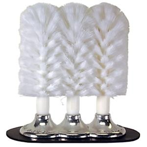 Spill-Stop 543-00 Glass Washer, Triple Glass Brush, Rubber Suction, Solid cast Base, Made in USA, 9" x 4-1/2" x 8-1/2"H