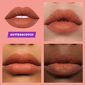 Lime Crime Plushies Soft Matte Lipstick, Butterscotch (Sheer Golden Brown) - Blackberry Candy Scent - Plush, Long Lasting & High Comfort for All-Day Wear - Talc-Free & Paraben-Free