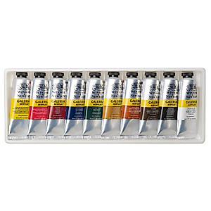 Winsor & Newton Galeria Acrylic Paint, 10 x 60ml (2-oz) Tube Paint Set