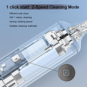 winforhour Electric Baby Bottle Brush with Electric Bottle Cleaner Set and Straw Brush,Suitable for Kitchen Brush and Baby Bottles,USB Rechargeable(Grey)