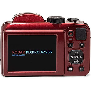 Kodak AZ255-RD PIXPRO Astro Zoom 16MP Digital Camera 25X Optical Zoom Red Bundle with Lexar 32GB High-Performance 800x UHS-I SDHC Memory Card Blue Series