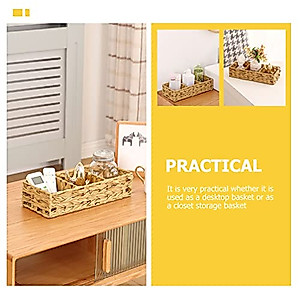 STOBAZA Coffee Station Organizer Coffee Bar Box Countertop Sugar Holder Tea Bag Storage Bin Cosmetics Sundries Organizer Caddy for Home Hotel Restaurant