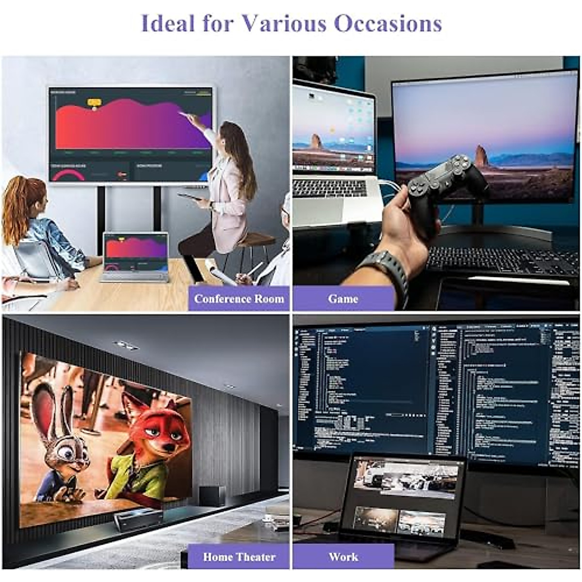 WAVLINK USB 3.0 or USB C to HDMI Adapter for Dual Monitors, Universal Video Graphics Adapter for Mac and Windows, Thunderbolt 3/4, USB 3.0 or USB-C, 1080p@60Hz