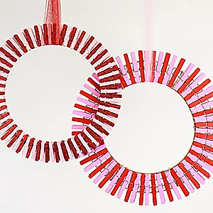 Just Artifacts 2.75-inch Craft Wood Clothespins/Peg Pins (100pc, Red)