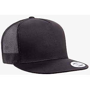 Flexfit Adjustable Snapback Classic Trucker Hat 6006 (Black)