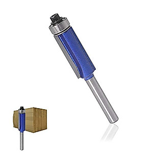 Wolfride 4PCS Flush Trim Router Bit Set 1/4 Inch Shank Top Bearing Flush Trim Router Bit