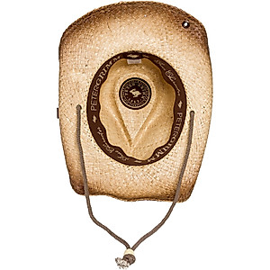 Peter Grimm Mens Straw Round Up Cowboy Hat