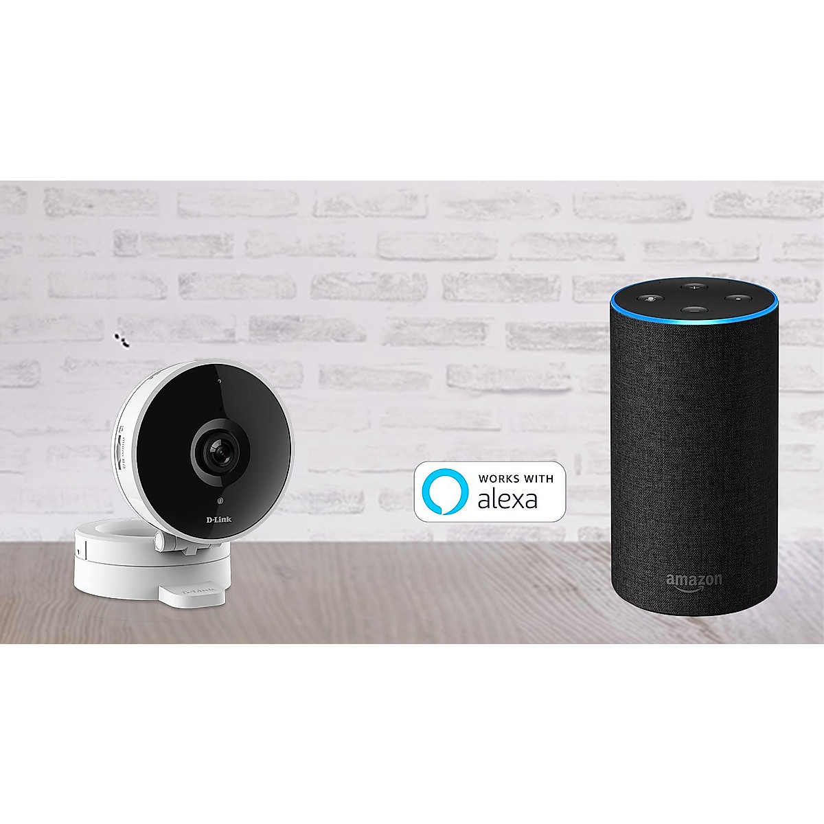 D-Link HD WiFi Indoor Security Camera, Cloud Recording, Motion Detection & Night Vision, Amazon Alexa (Echo Show/Echo Spot/Fire TV), Google Assistant (Chromecast) (DCS-8010LH-US) White/Black