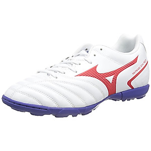 Mizuno Men's Football Shoe, White Highriskred, 10.5