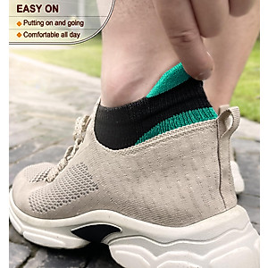 BULLIANT Socks For Women 6Pairs-Womens Athletic Ankle Socks No Show Cushioned for Walking Running-Compression Arch Support(6Pairs,Shoes Size:Women 9-10)