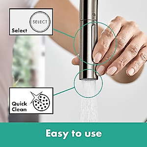 hansgrohe Talis N Chrome High Arc Kitchen Faucet, Kitchen Faucets with Pull Down Sprayer, Faucet for Kitchen Sink, Magnetic Docking Spray Head, Chrome 72801001