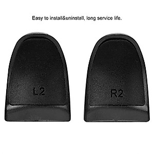 SALUTUY L2 R2 Controller Extenders, Extended Grips Controller Long Service Life ABS and Rubber for Controller for(Black)