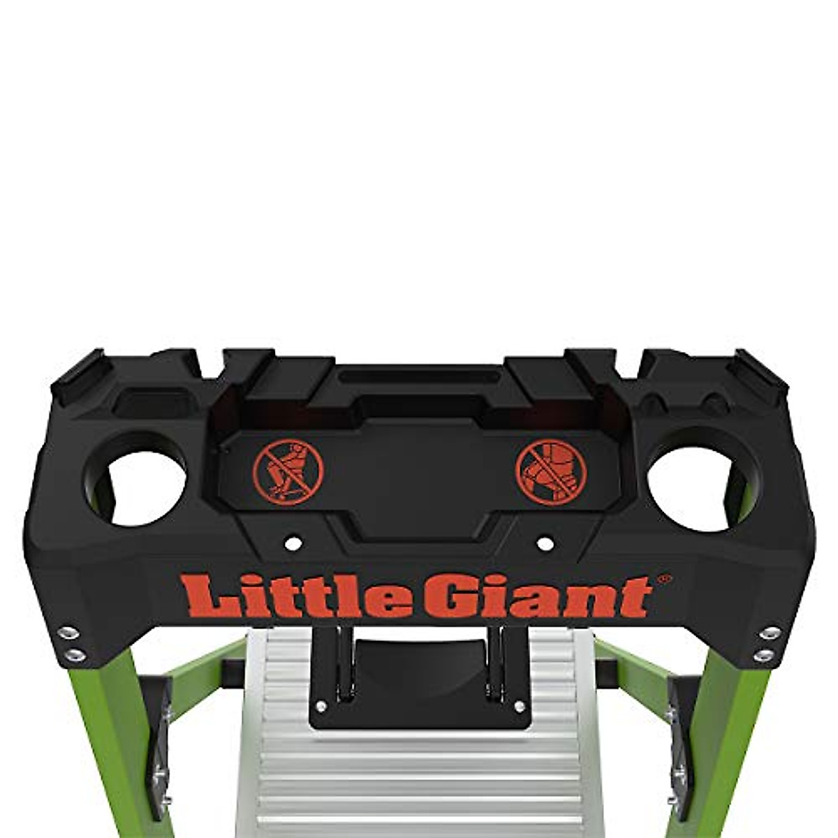 Little Giant Ladders, MightyLite, M4, 4 ft Stepladder, Ground Cue, Fiberglass, Type IAA, 375 lbs weight rating, Green, (15384-001)