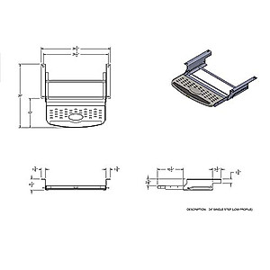 RecPro RV Steps 24" Single Step Low Profile in Black | RV Stairs | RV Exterior Steps | Camper Steps FP-1200