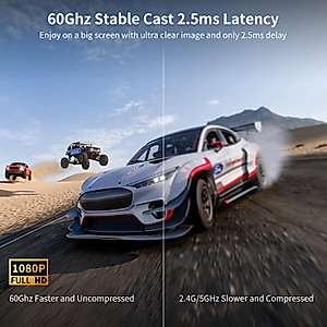 PeakDo HDMI Wireless Transmitter and Receiver, 0 Latency (Line of Sight) Wireless HDMI Extender, 1080P@60Hz Video Transmitter and Receiver for TV or Projector Monitor